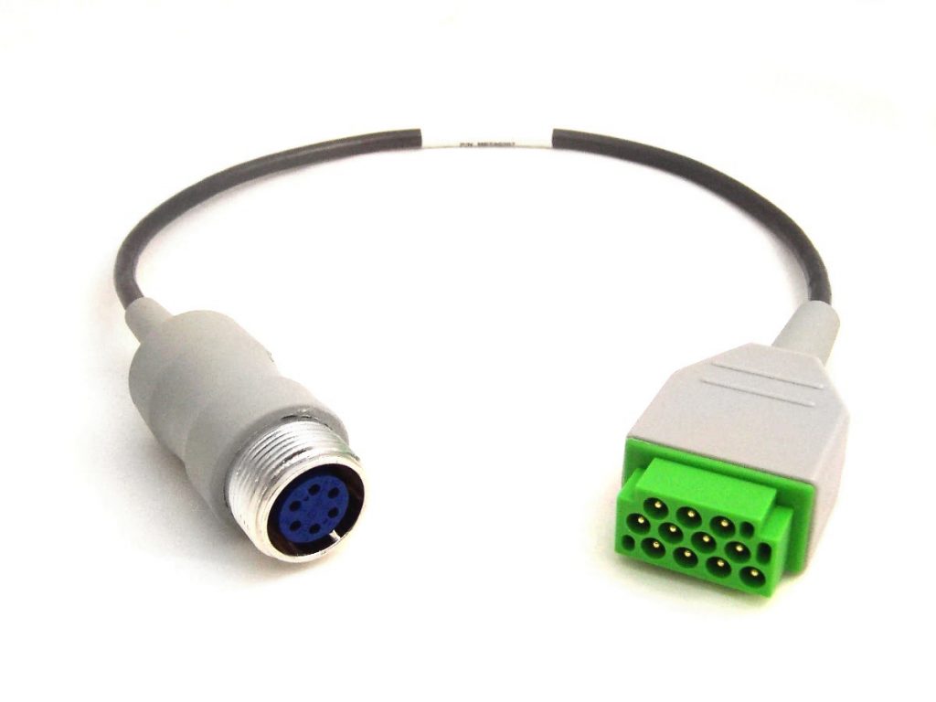 Adapts the GE Healthcare patient ECG input to accept a Zoll Medical ...